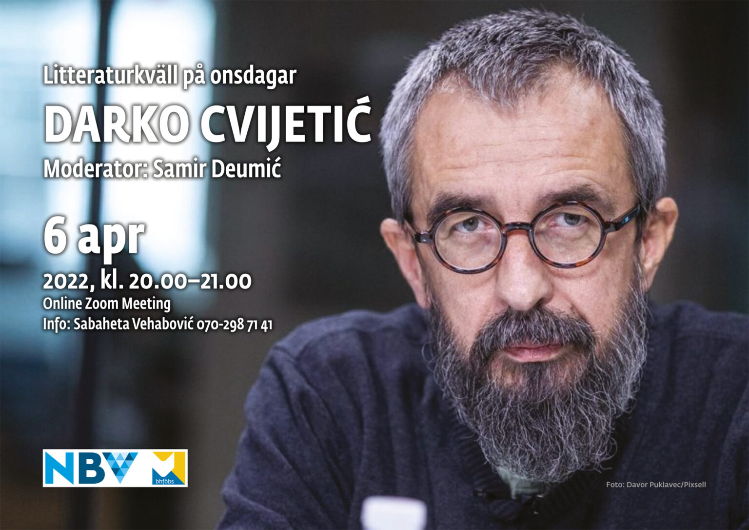 Litteraturkväll på onsdagar: Darko Cvijetić - Sällskapet för bosnisk ...